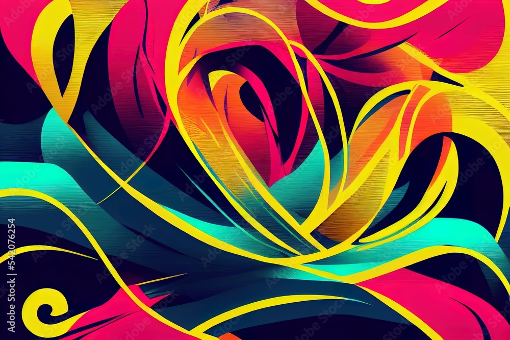 2d illustrated illustration of graffiti background. Graffiti Art ...