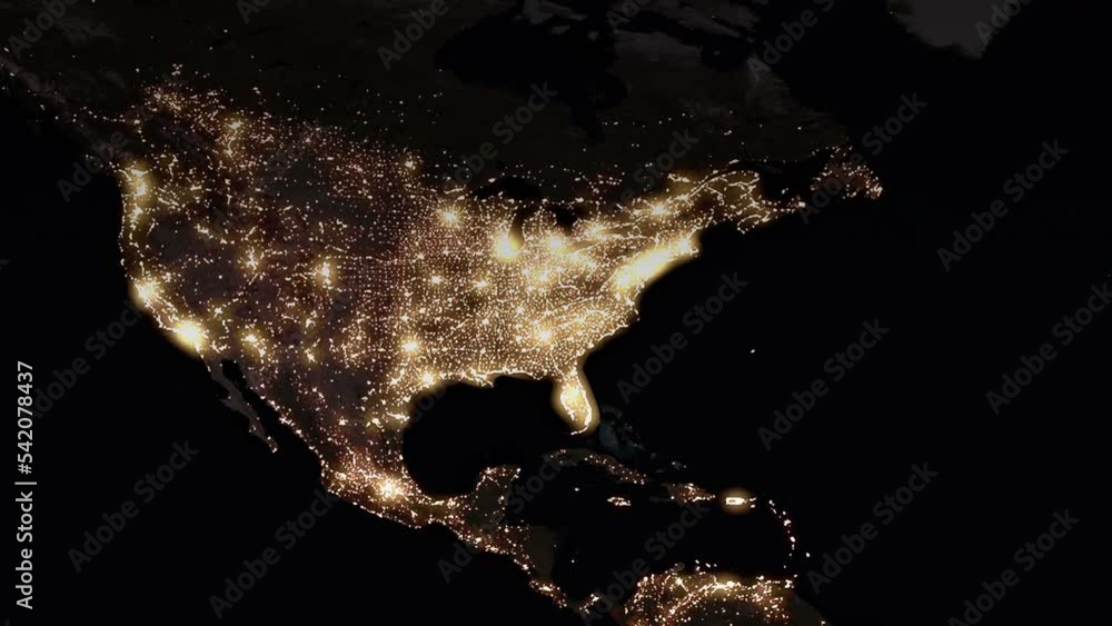Power outage in USA. A map of the night lights going dark in North ...