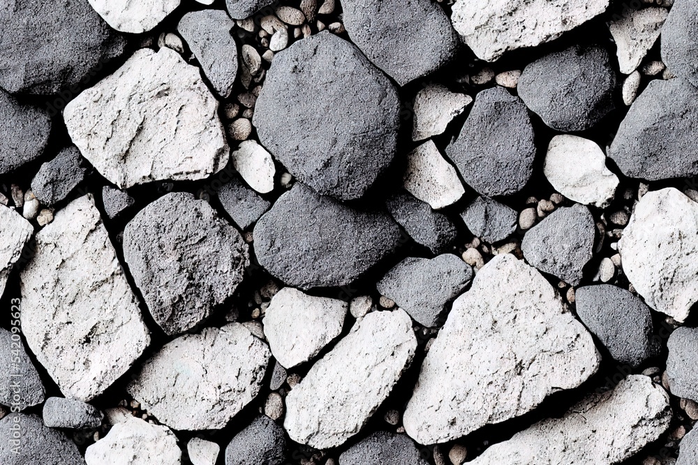 Gray small rocks ground texture. black small road stone background ...