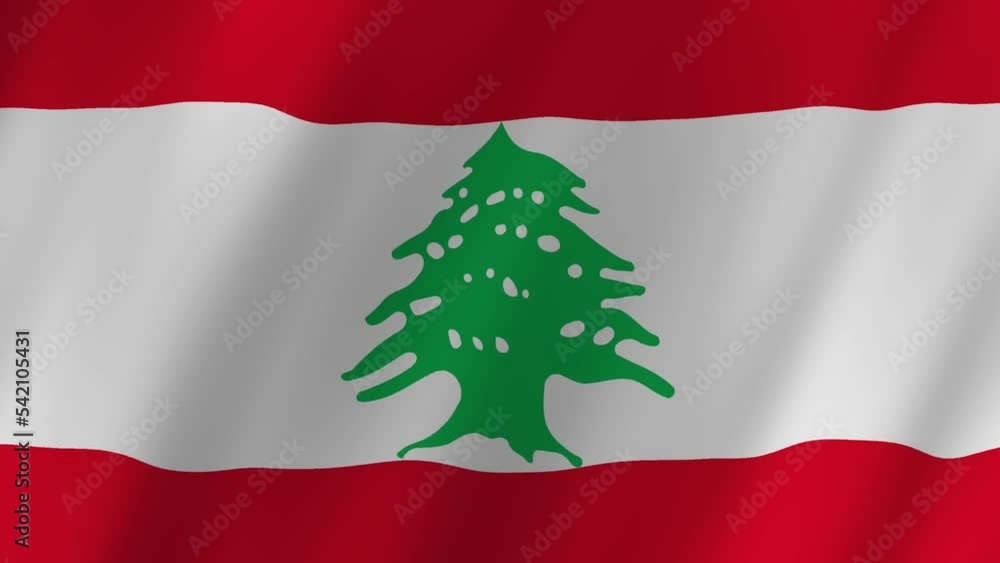Lebanon flag waving animation. seamless loop animation flag video ...