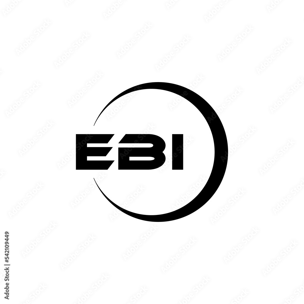 Vecteur Stock EBI letter logo design with white background in ...