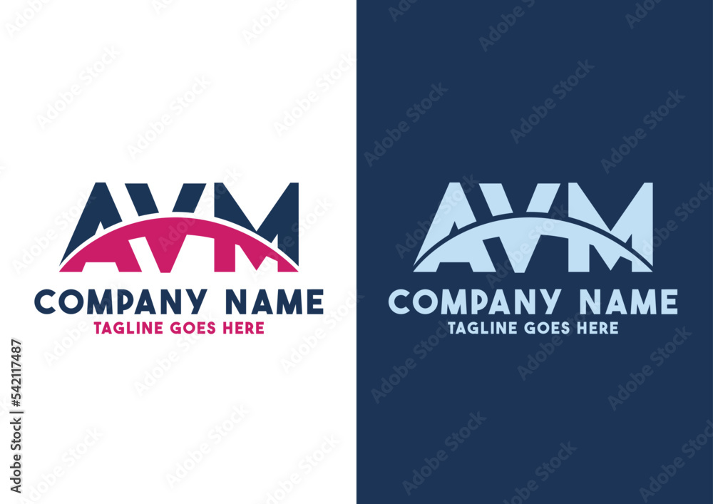 Letter AVM logo design vector template, AVM logo Stock Vector | Adobe Stock
