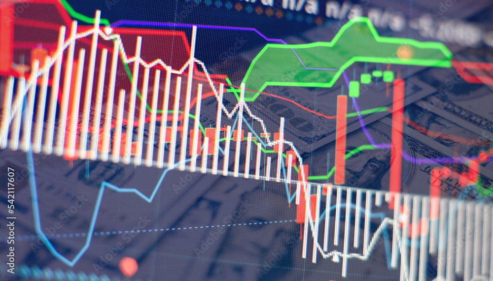 graph chart of stock market investment trading. The Forex graph chart ...