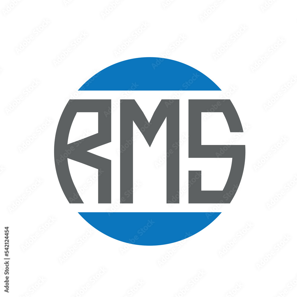 RMS letter logo design on white background. RMS creative initials ...