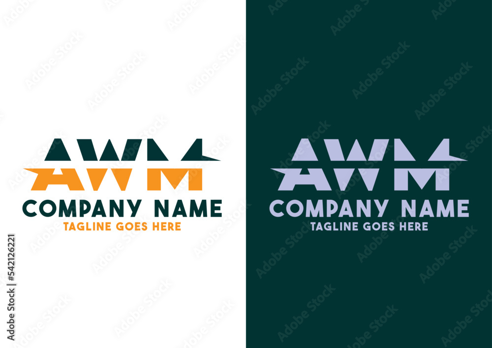 Letter AWM logo design vector template, AWM logo Stock Vector | Adobe Stock