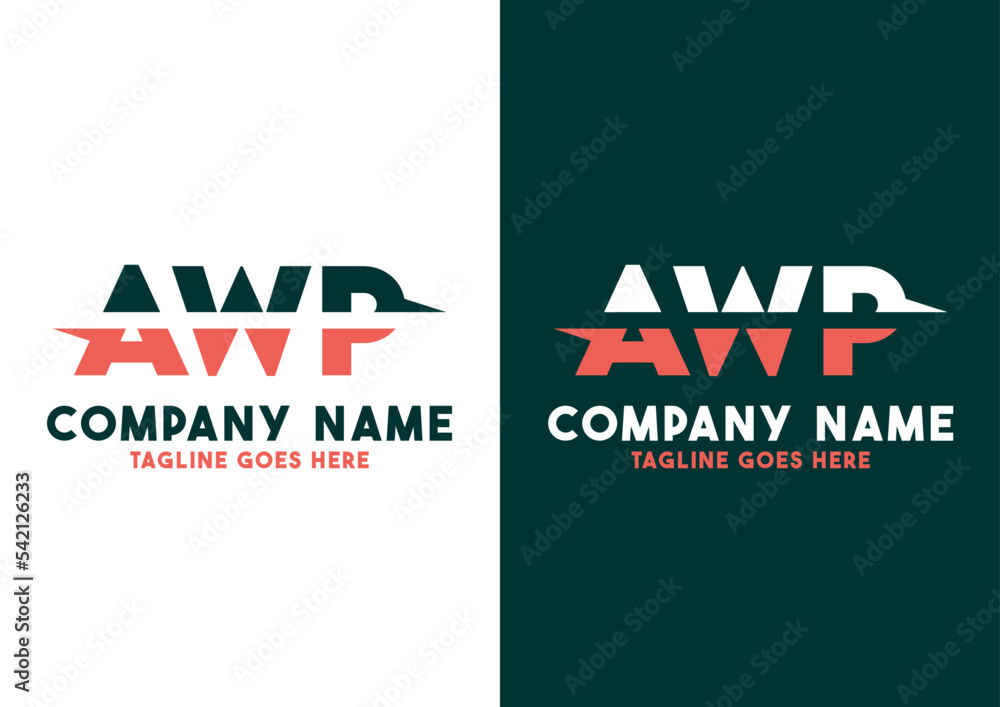 Letter AWP logo design vector template, AWP logo Stock Vector | Adobe Stock