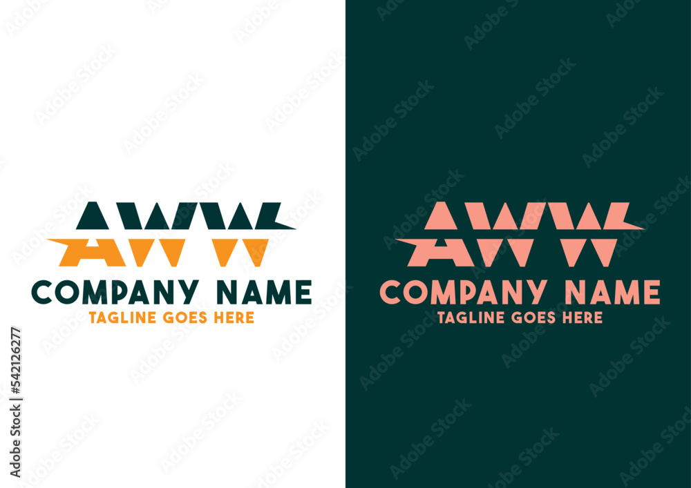 Letter AWW logo design vector template, AWW logo Stock Vector | Adobe Stock