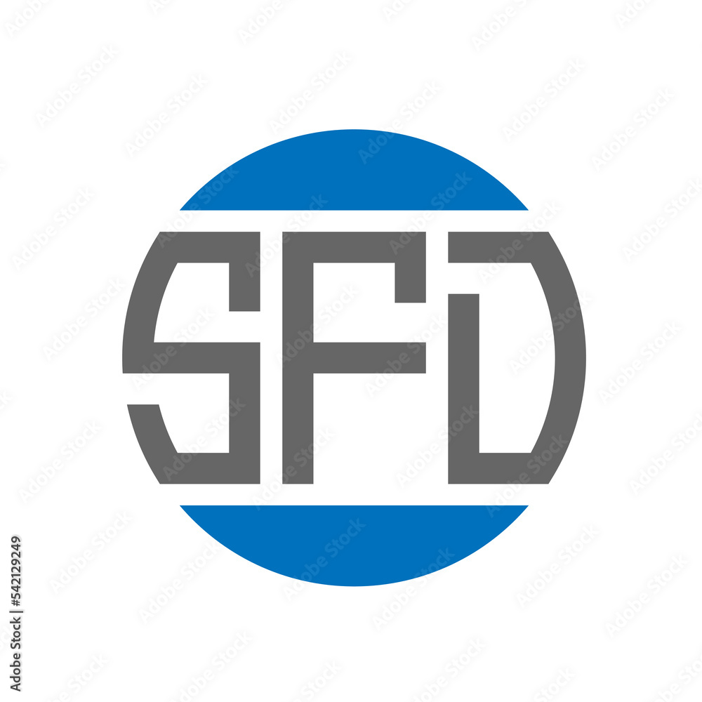 SFD letter logo design on white background. SFD creative initials ...