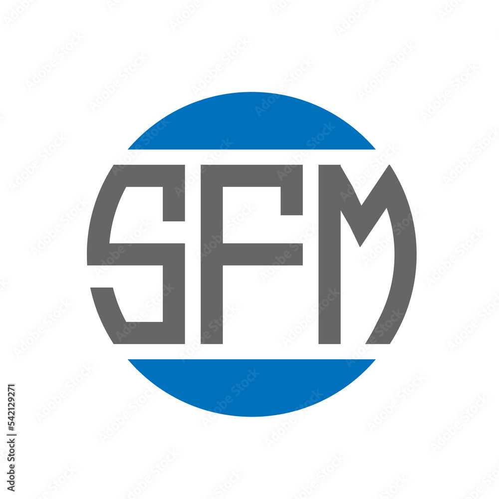SFM letter logo design on white background. SFM creative initials ...