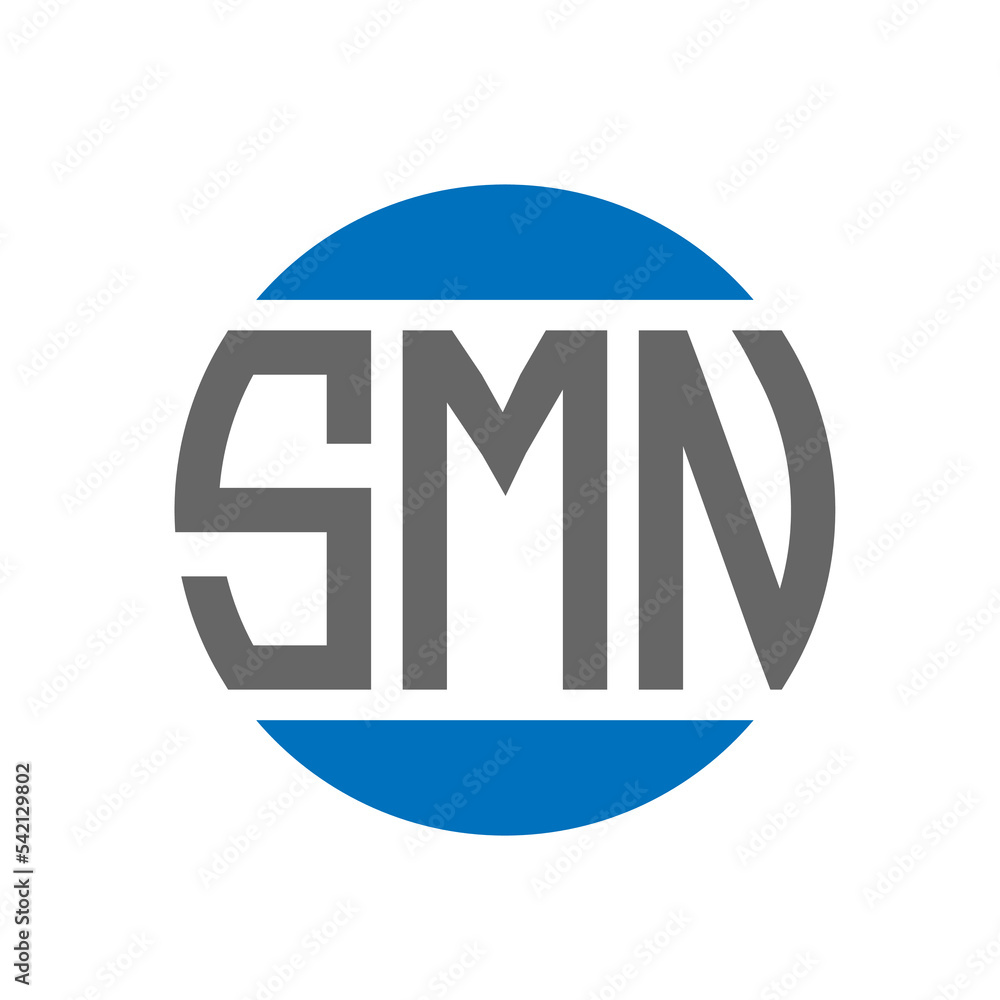 SMN letter logo design on white background. SMN creative initials ...