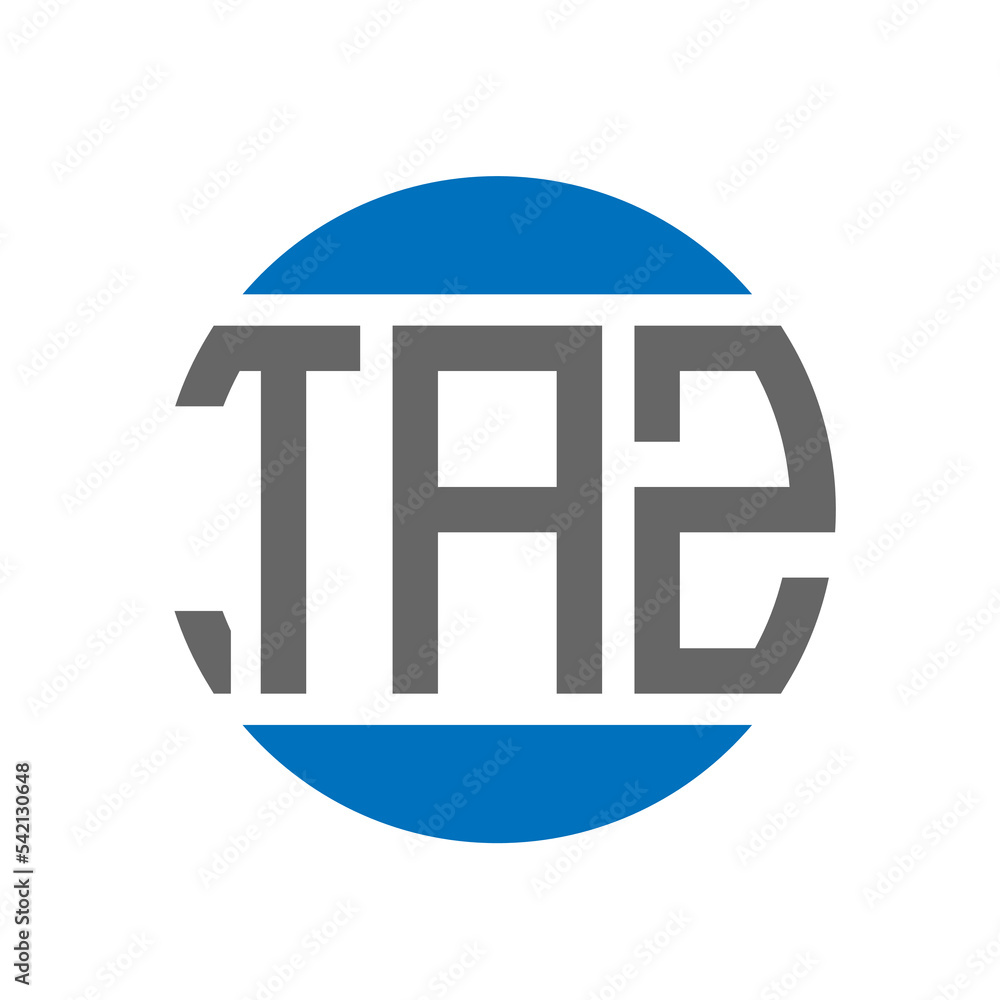 TAZ letter logo design on white background. TAZ creative initials circle logo concept. TAZ ...