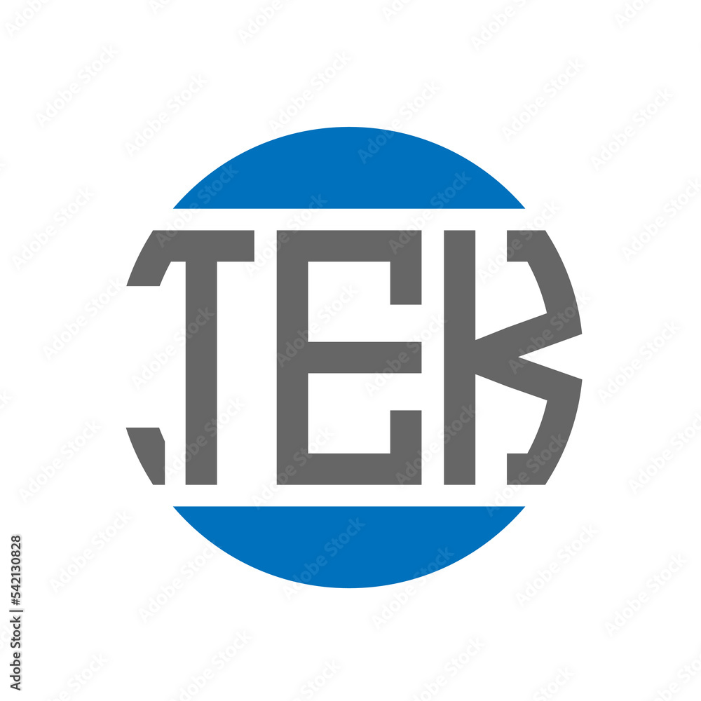 TEK letter logo design on white background. TEK creative initials ...