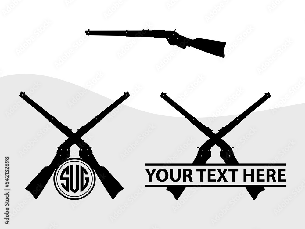 Gun SVG, Gun Monogram, Revolver Silhouette, Gun Silhouettes, Pistol Svg ...