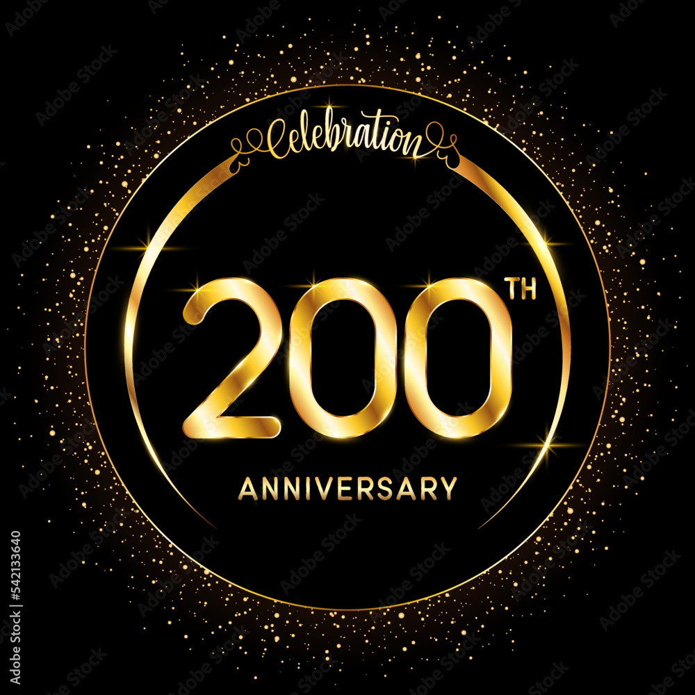 200th Anniversary. Perfect logo design to celebrate Anniversary with ...
