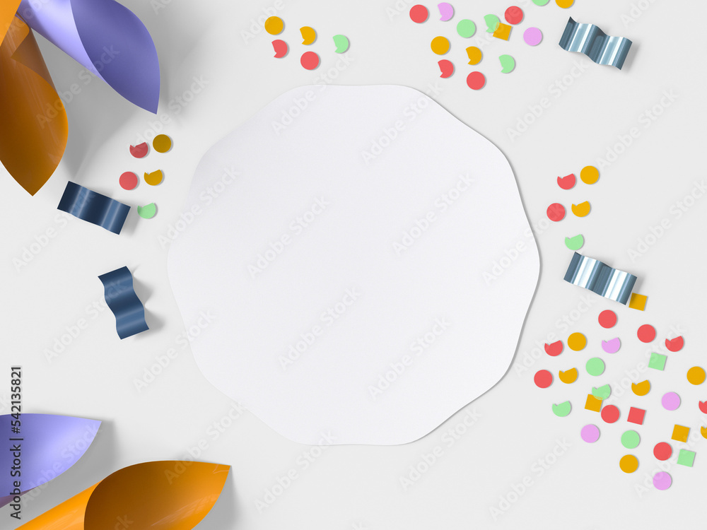 Happy birthday frame icon 3d cutout Stock Illustration | Adobe Stock