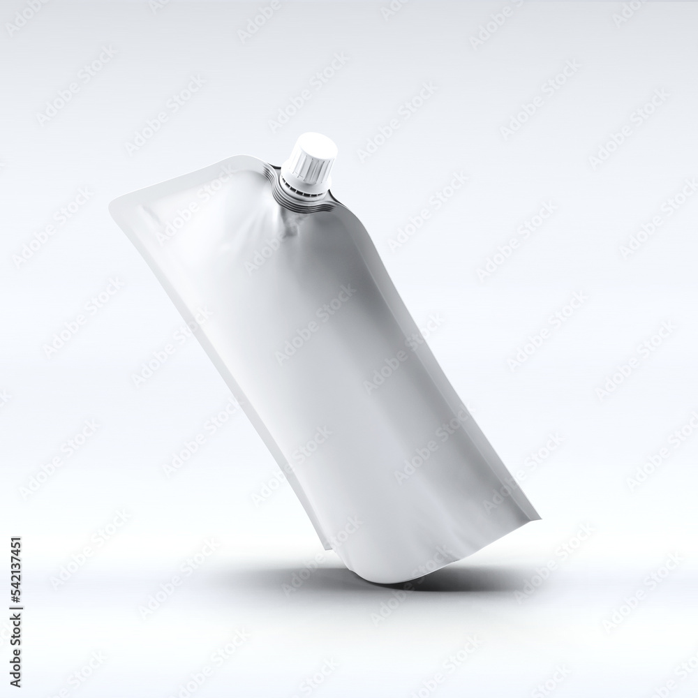 White Blank Doy-pack, Doypack Foil Food Or Drink Bag Packaging With ...
