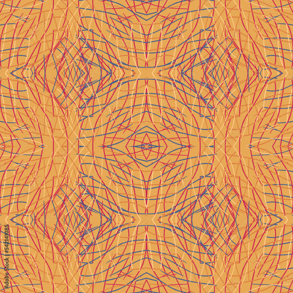 Seamless fractal pattern in vector format for printed fabrics or any ...