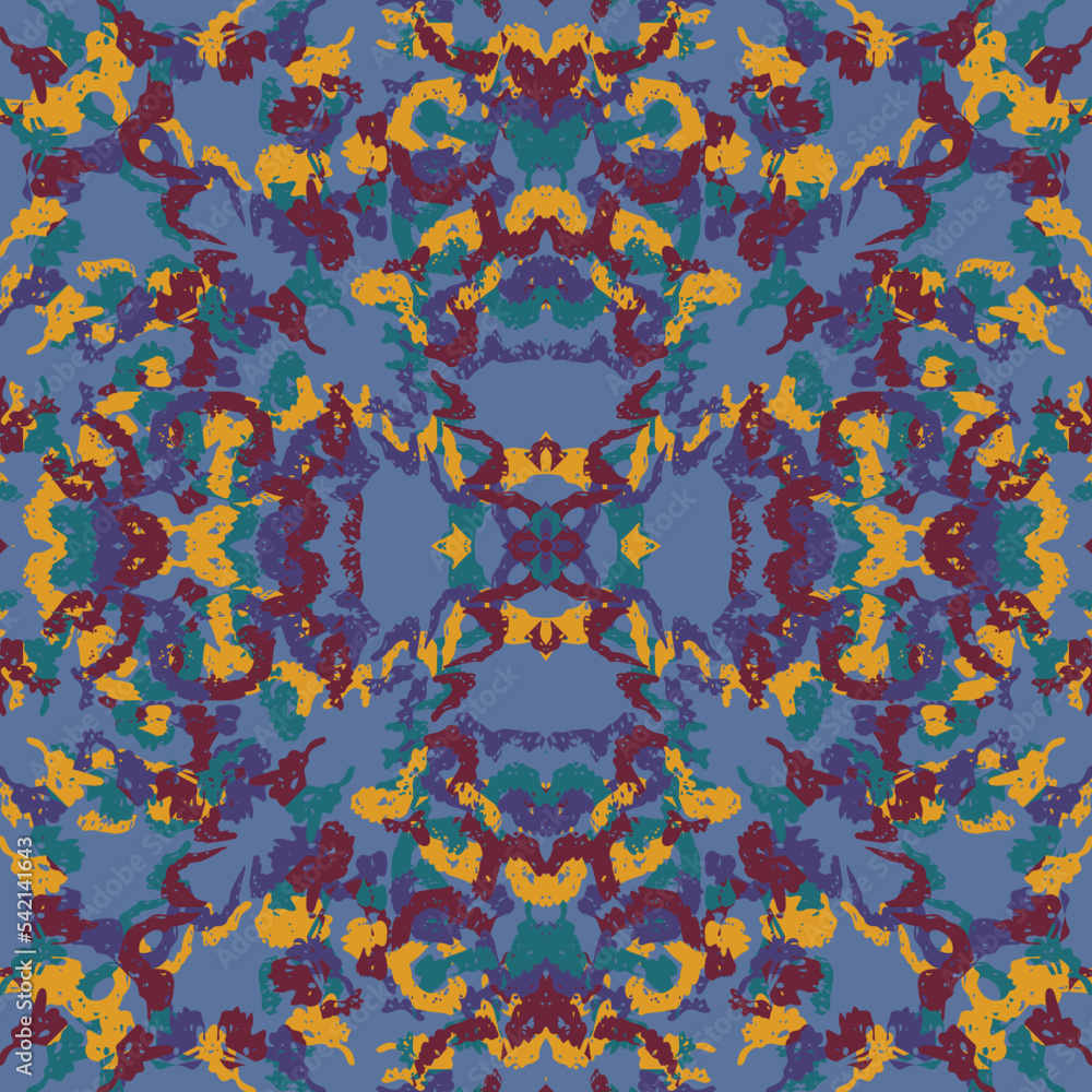 Seamless fractal pattern in vector format for printed fabrics or any ...