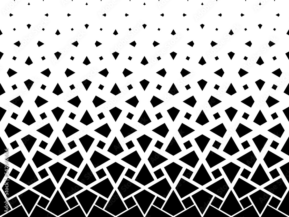 Geometric pattern of black figures on a white background.Arabic ...