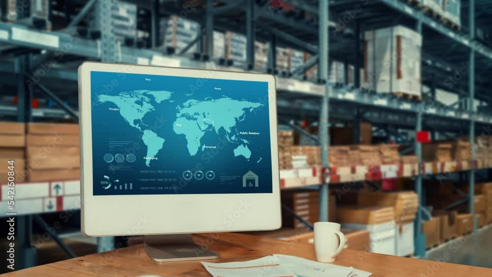 Warehouse management deft software in computer for real time monitoring ...