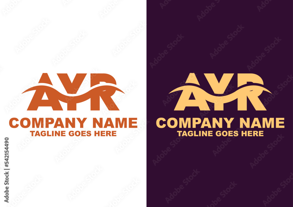 Letter AYR logo design vector template, AYR logo Stock Vector | Adobe Stock
