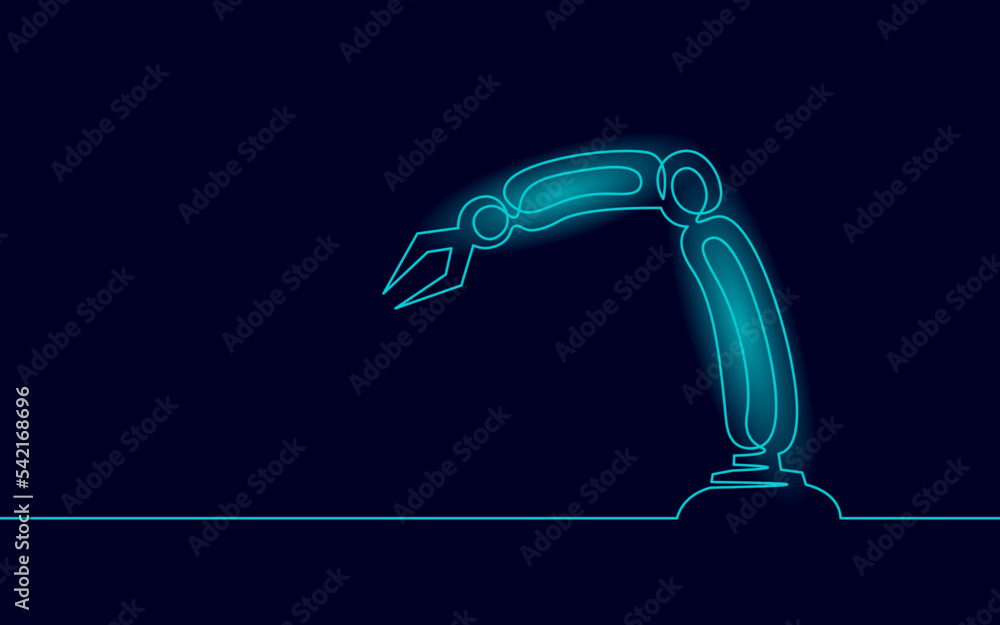 Robot arm low poly manipulator. Part construct assembly triangle shape ...