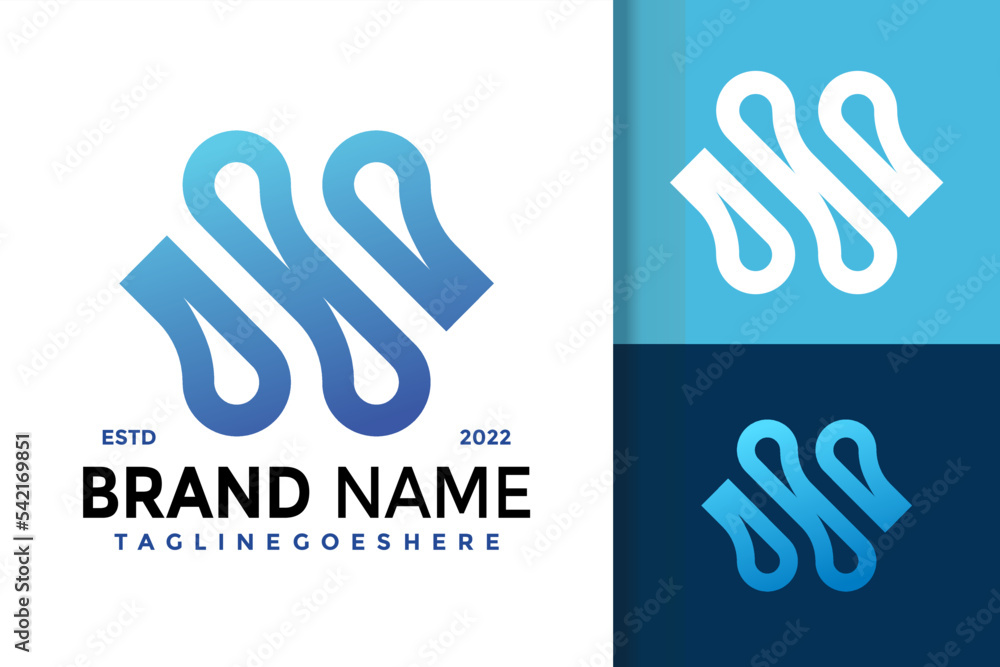 Letter N Wave Drop Logo Design, brand identity logos vector, modern ...