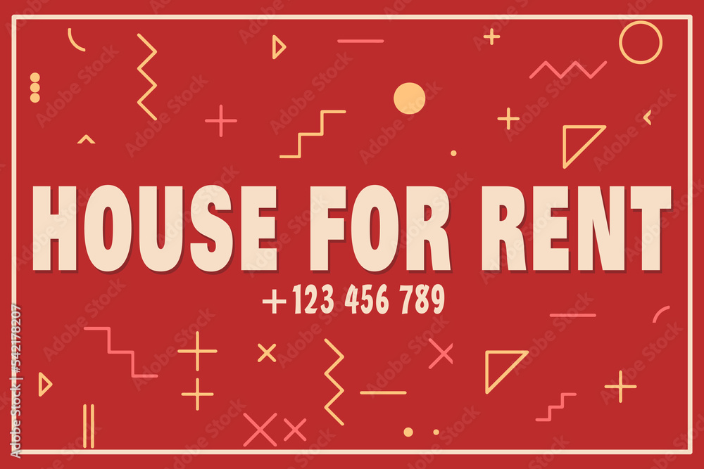 house for rent template design. Real Estate editable post banner ...