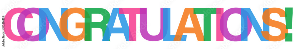 colorful congratulations sign vector design Stock Vector | Adobe Stock