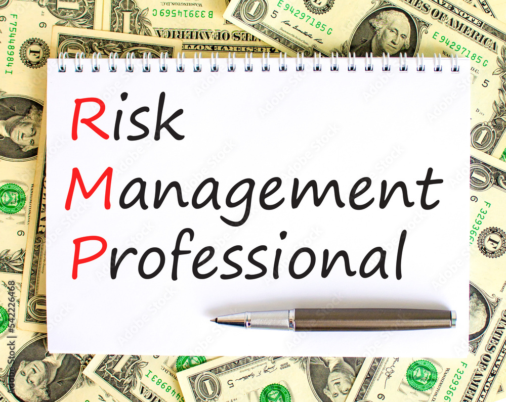 RMP risk management professional symbol. Concept words RMP risk ...