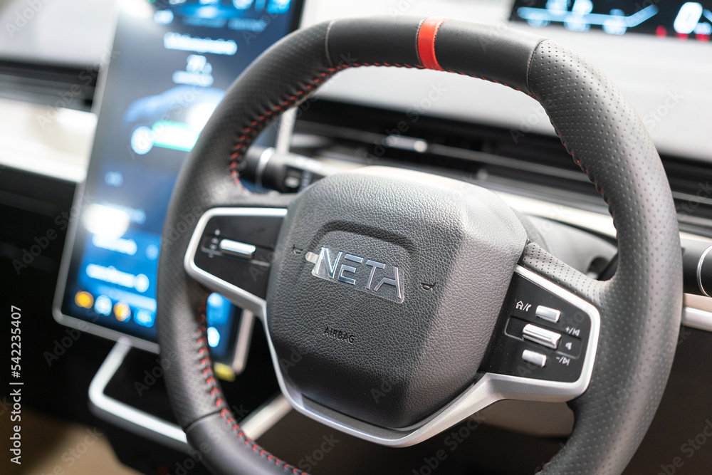 Thailand - October 2022 : "Neta" , the new comer EV car brand in ...