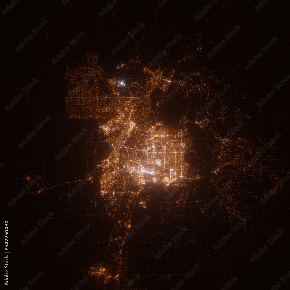 ภาพประกอบสต็อก Albuquerque (New Mexico, USA) street lights map ...