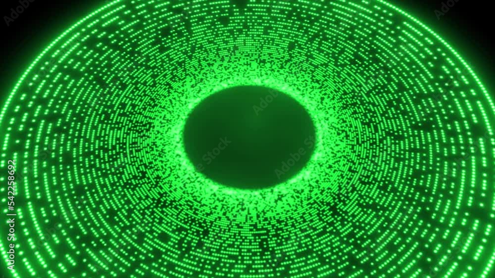 Vidéo Stock Abstract Circle Lines Technology Data Background, Green ...