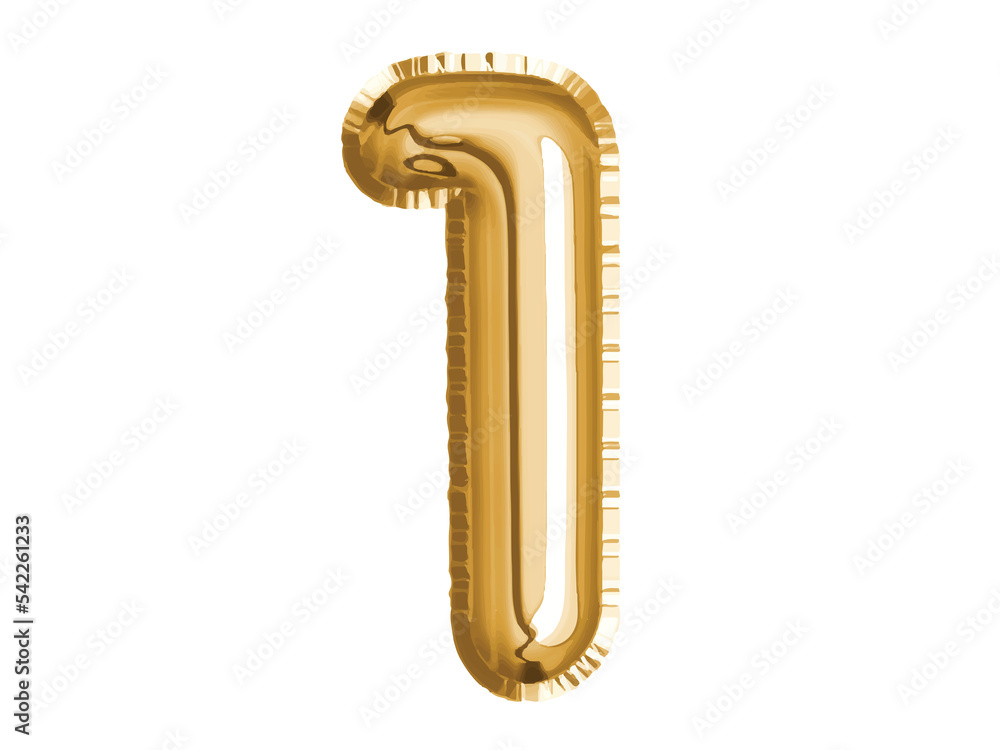 Gold number one air balloon for baby shower celebrate decoration party ...