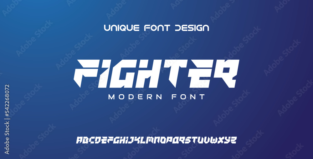 Innovative font typeface designed for technology. Typeface urban style ...