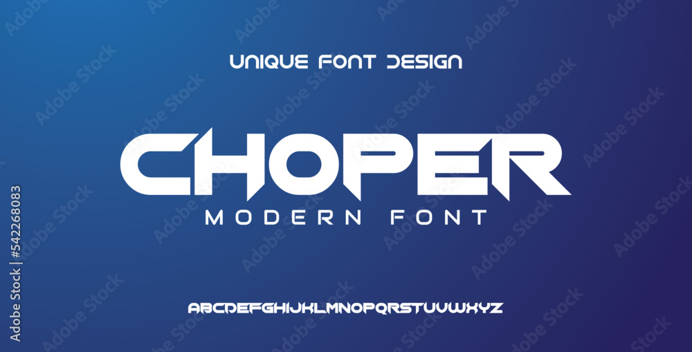 Innovative font typeface designed for technology. Typeface urban style ...