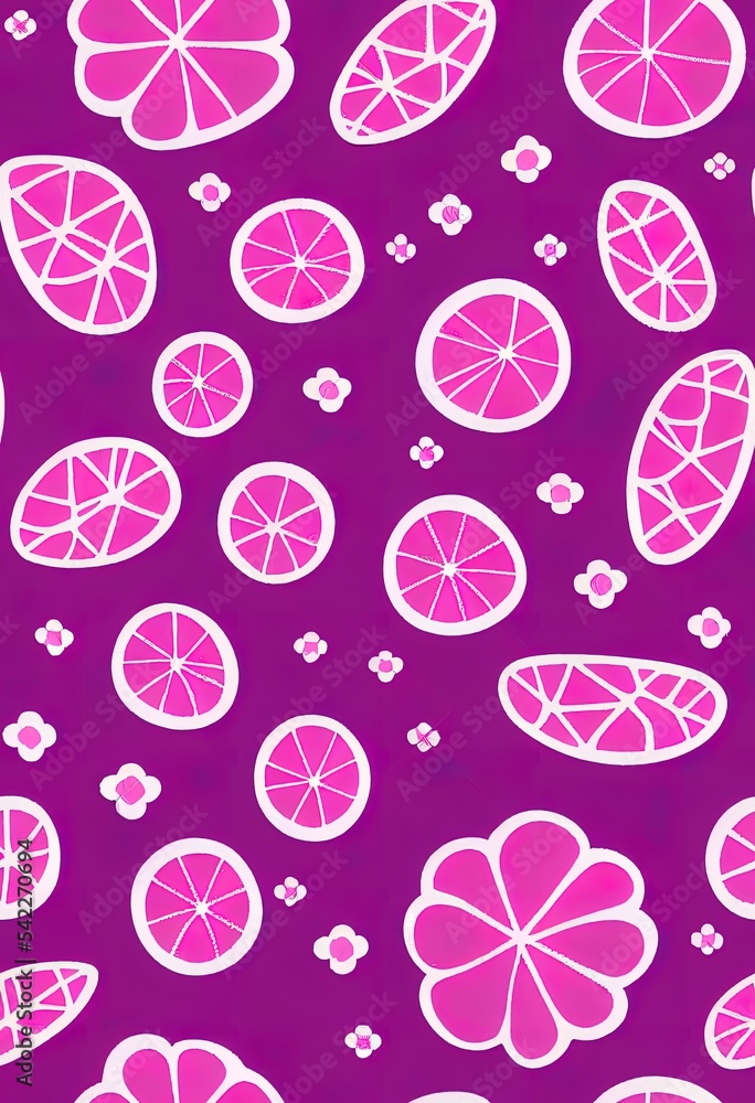 Set of cute sweet pink seamless patterns Wallpaper for little baby girl ...