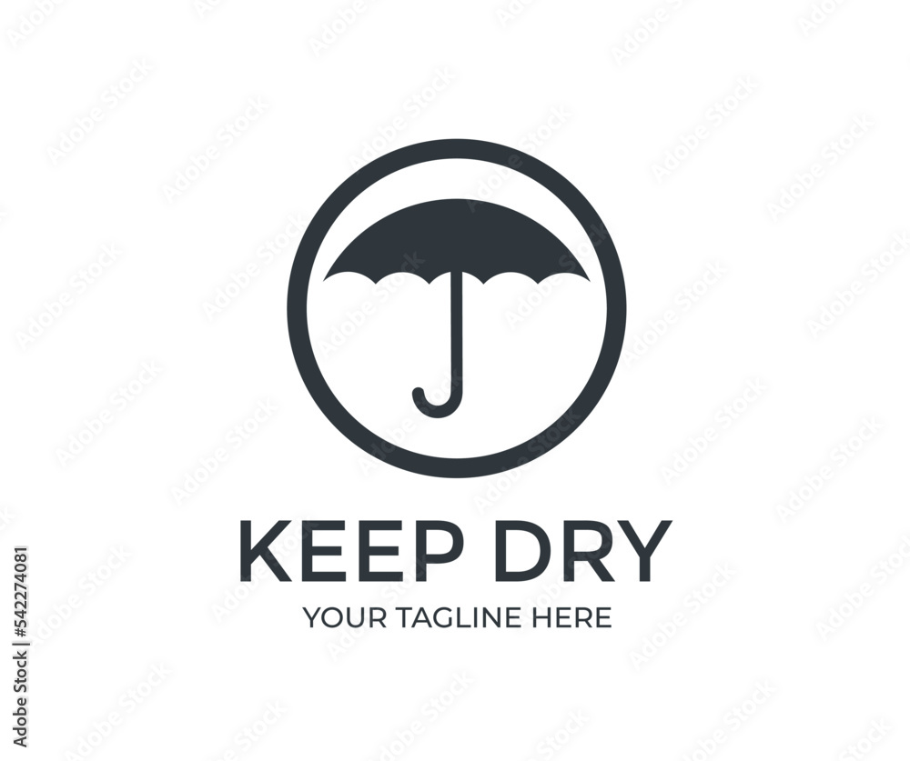 Keep dry packaging symbol logo design. Package parcel logistics and ...