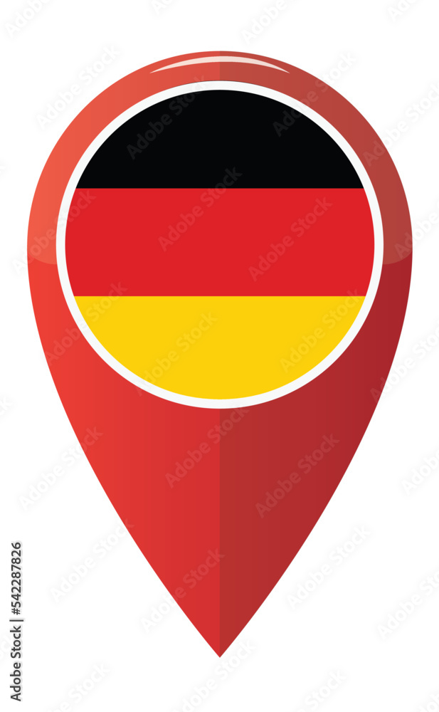 colorful germany map application pin point label symbol Stock Vector ...
