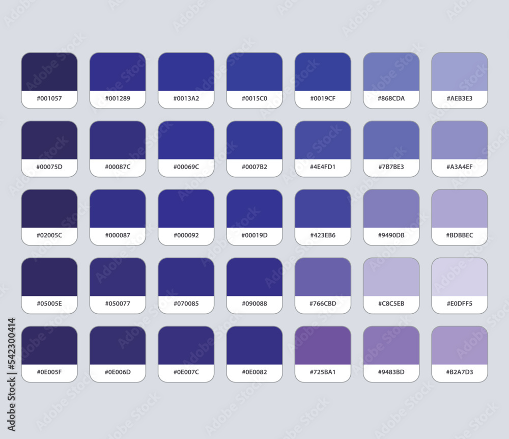 Photo & Art Print Blue color palette with hex, aranjuezmedi