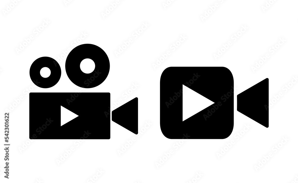 Video icon vector for web and mobile app. video camera sign and symbol ...