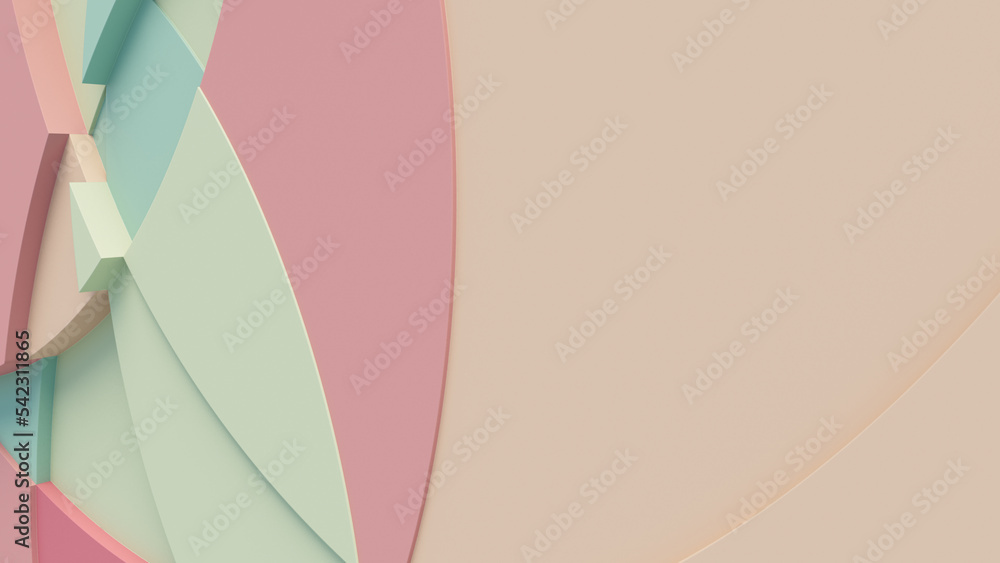Pastel Colored Tech Background with a Geometric 3D Structure. Clean ...