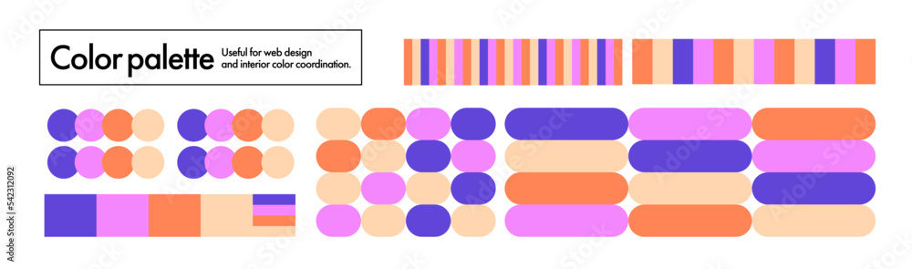 color harmony. Trendy color scheme. POP color scheme palette Stock ...