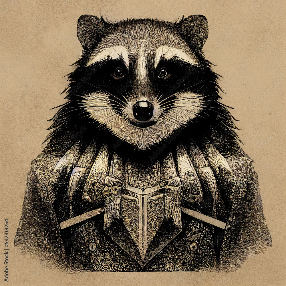 black and white gothic engraving illustration character portrait of ...