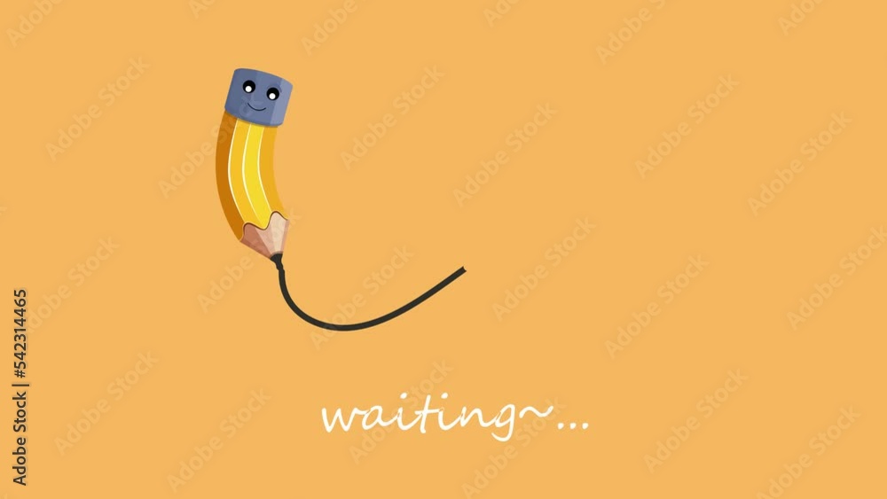 Loading animation with a pencil, writing Stock Video | Adobe Stock