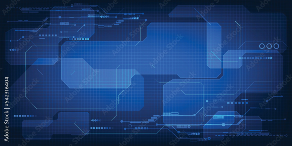 Vector illustrations of Digital blueprint grid line circuit futuristic ...