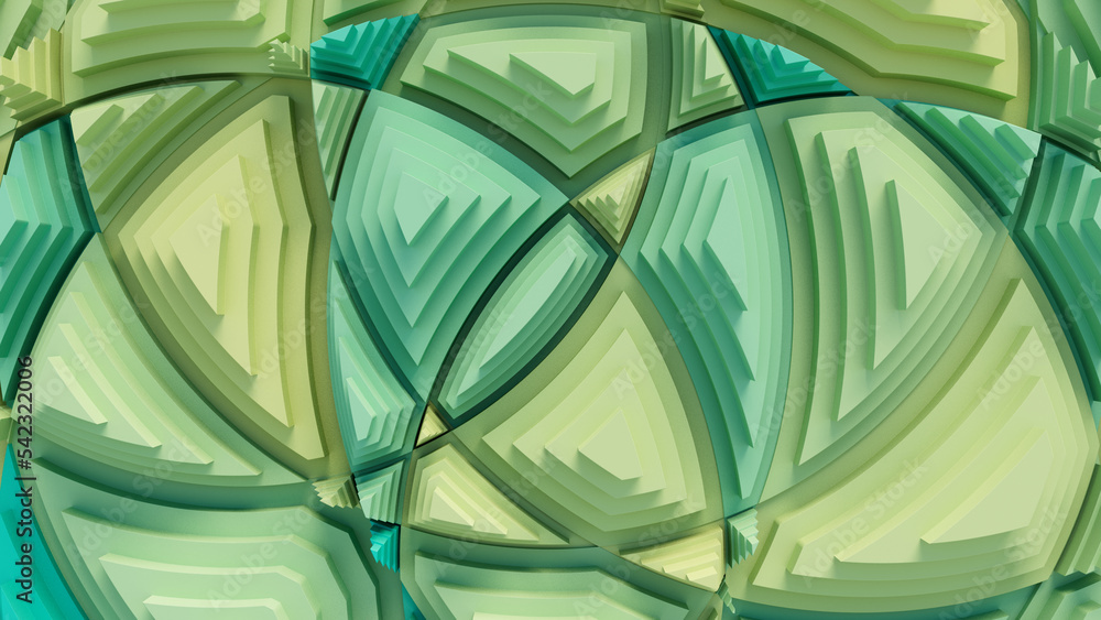 Turquoise and Yellow Tech Background with a Geometric 3D Structure ...