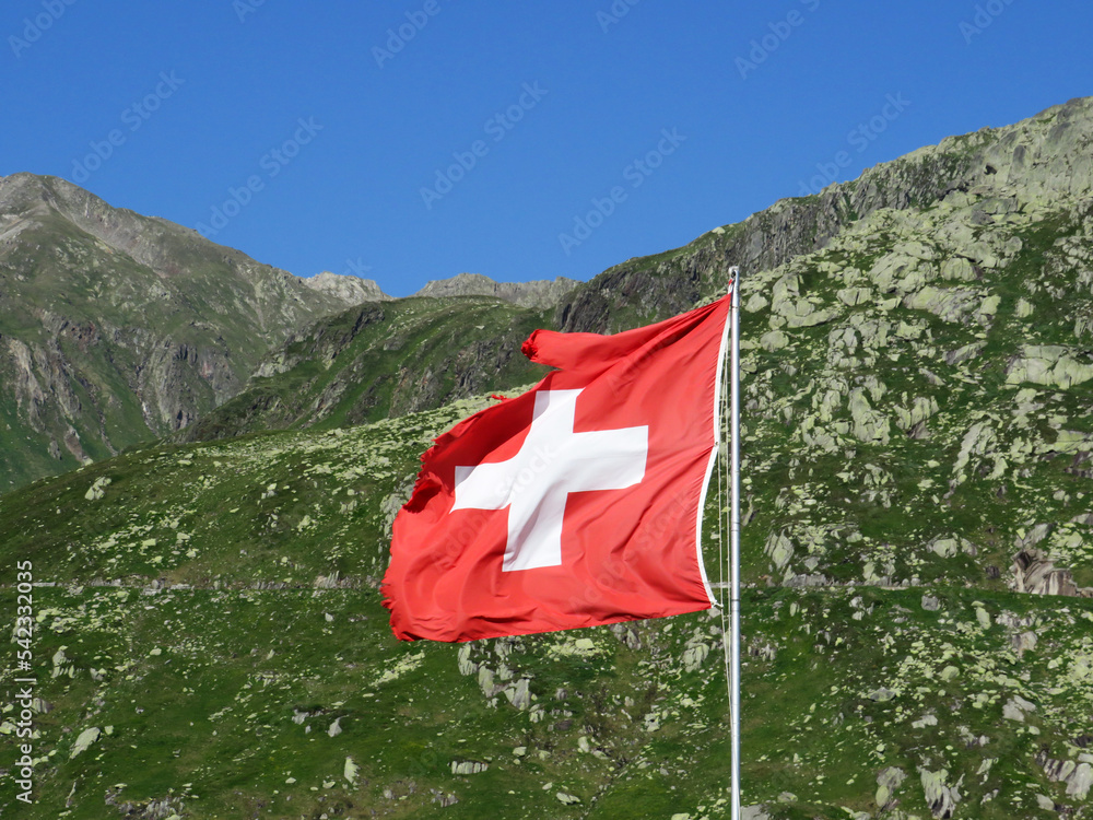 National flag of the Swiss Confederation (Flag of Switzerland ...