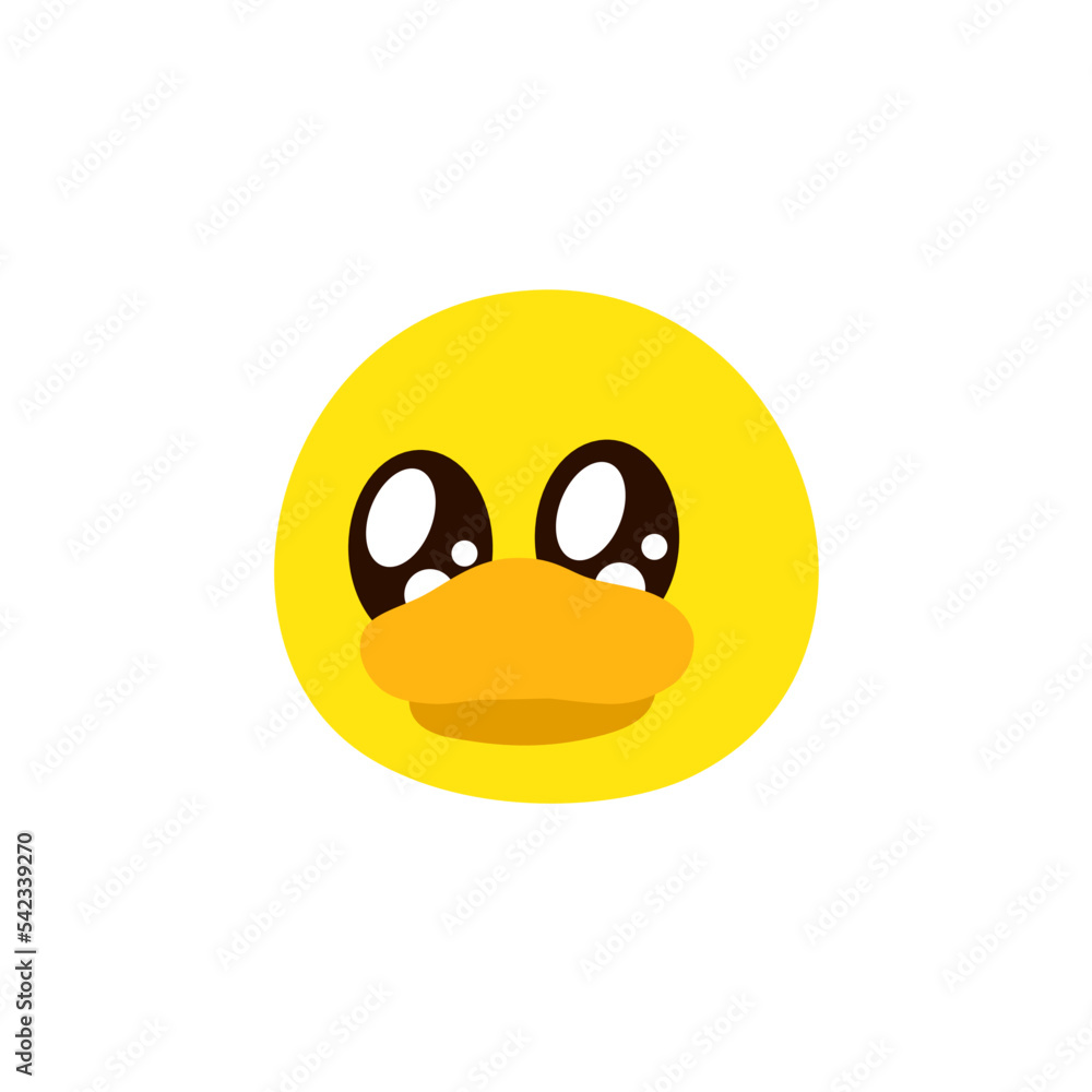 vector files of a drawing duck face with flat design style Stock Vector ...