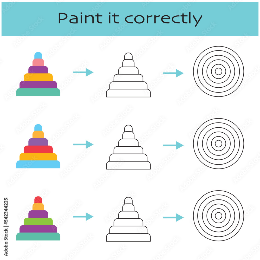 Matching game. Building blocks for kids. Worksheet for kids ...
